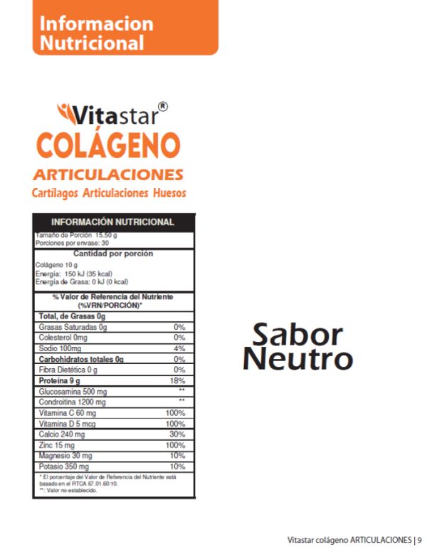 Colágeno Vitastar Articulaciones – Vitastar